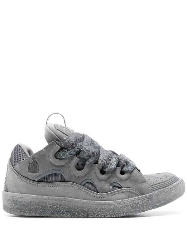 Lanvin Curb Panelled Sneakers In Grey - 40% Off | Editorialist