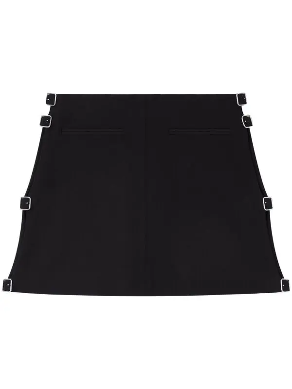 COURREGES Buckled Wool Miniskirt