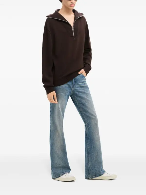 COURREGES Logo-embroidered Wool Sweater