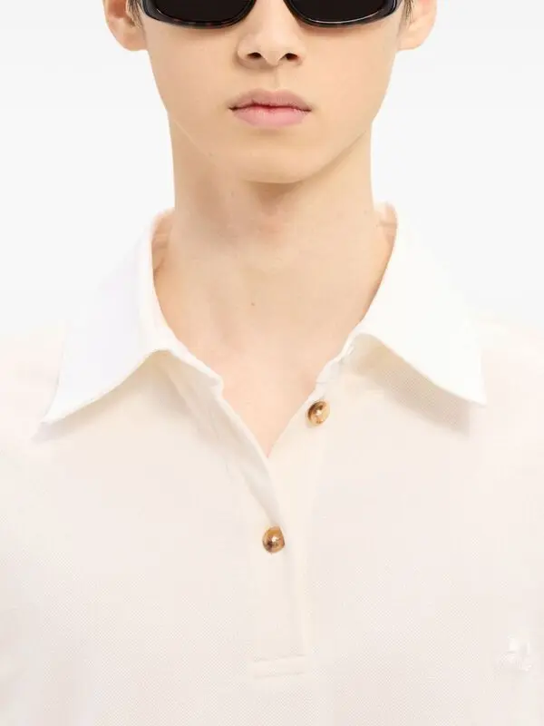 COURREGES Contrasting Cotton Blend Polo Shirt
