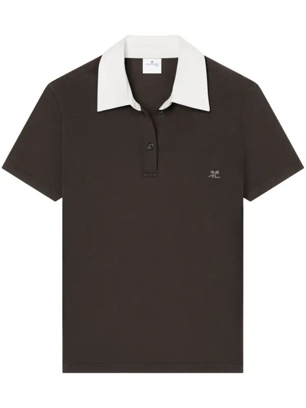 COURREGES Cotton Blend Polo Shirt