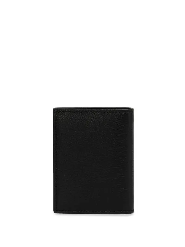 Marni Leather Bifold Wallet With Mending-embroidery - Black