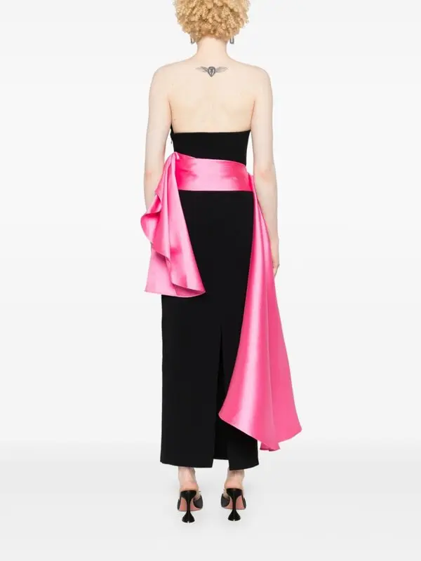 open lace back dress The Lea Maxi Dress in Soft Pink and Black