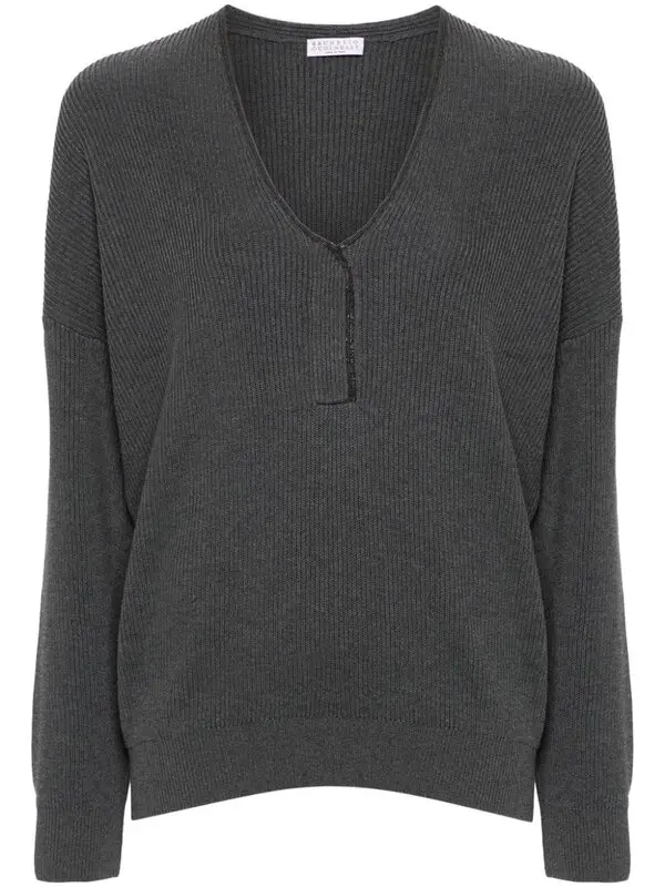 Brunello Cucinelli Monili-detail Cotton Jumper