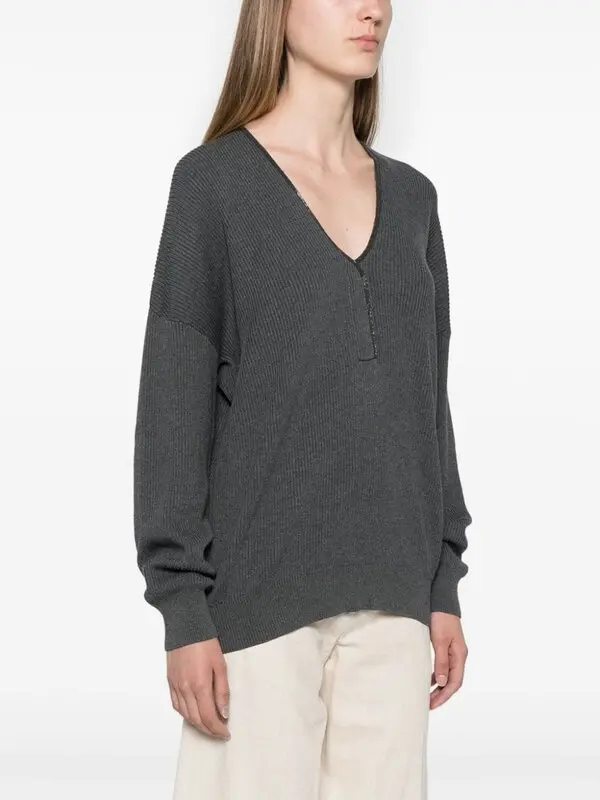 Brunello Cucinelli Monili-detail Cotton Jumper