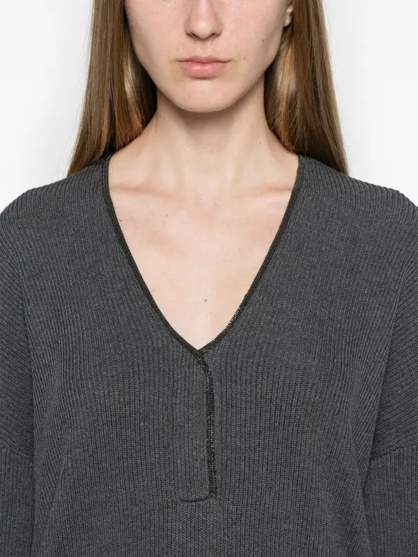 Brunello Cucinelli Monili-detail Cotton Jumper
