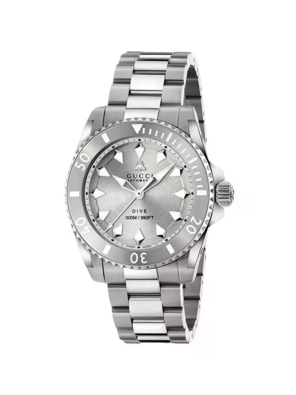 Gucci Dive 40mm Stainless Steel Automatic Watch - Silver