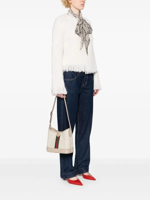 Gucci Small Ophidia Gg Shoulder Bag - Neutrals
