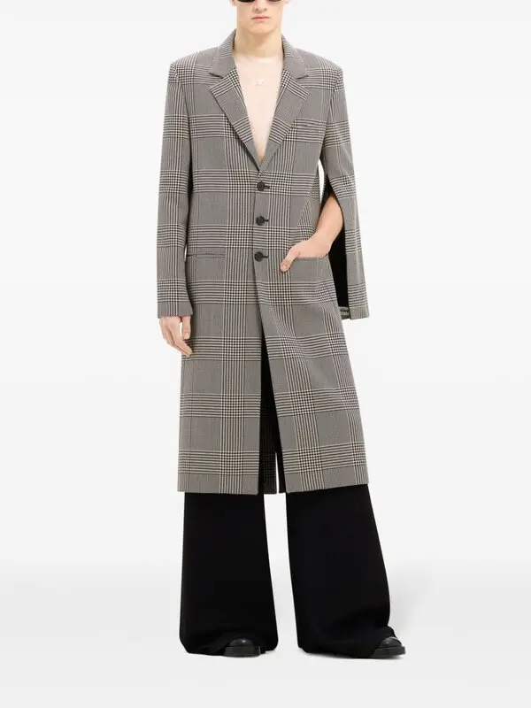 COURREGES Prince Of Wales-pattern Single-breasted Coat
