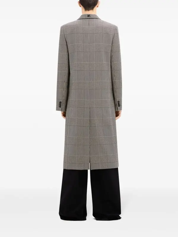 COURREGES Prince Of Wales-pattern Single-breasted Coat