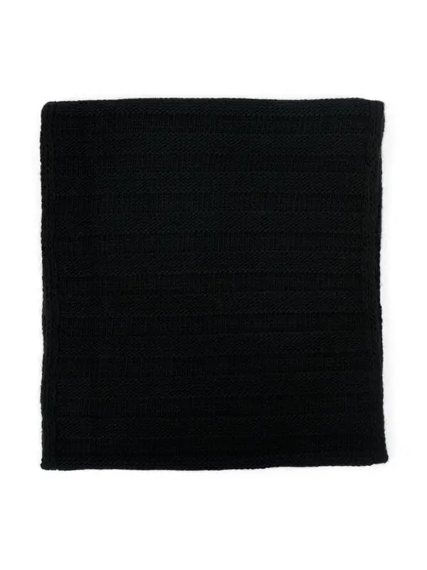 MAISON MARGIELA Knitted Wool Blend Scarf - Black