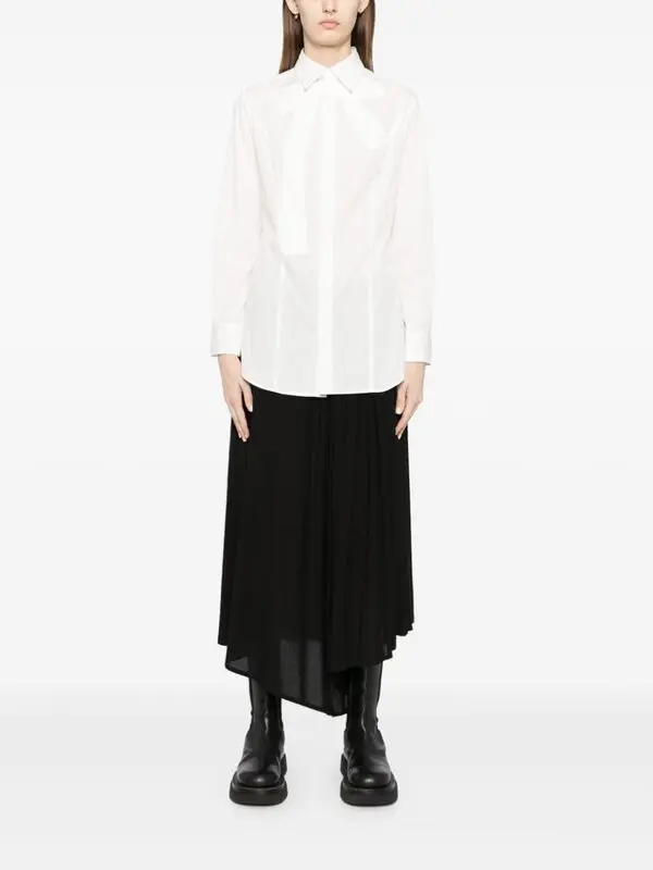 Yohji Yamamoto Bow-detail Cotton Shirt