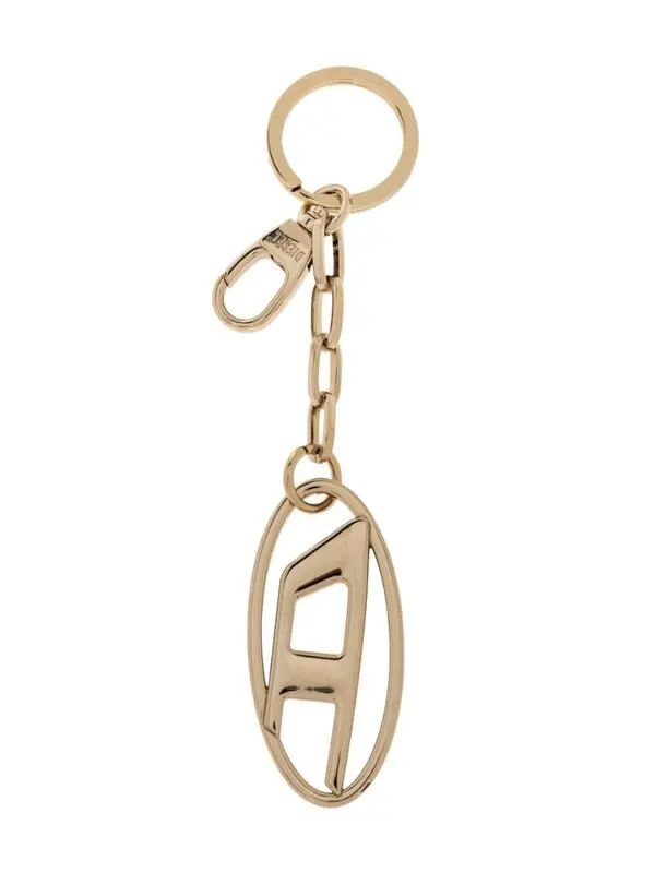 DIESEL® Holy-c Oval-d Polished Keychain - Gold