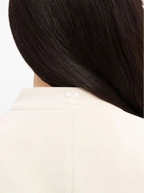 COURREGES Heritage Concealed-fastening Crepe Jacket - White
