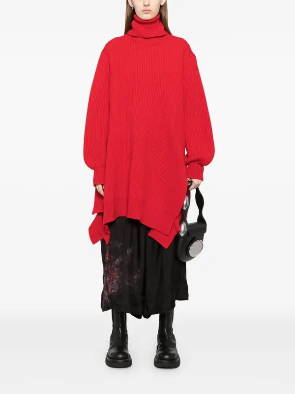 Yohji Yamamoto Roll-neck Asymmetric Jumper