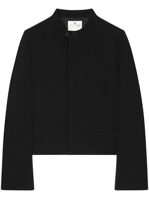 COURREGES Logo-patch Crepe Jacket