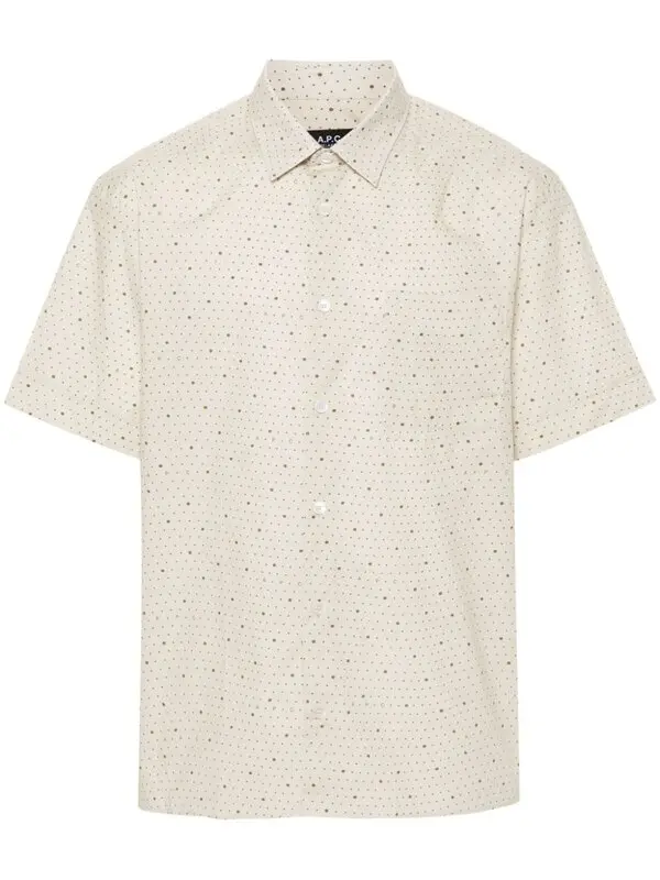 A.p.c. Polka Dot-print Cotton Shirt
