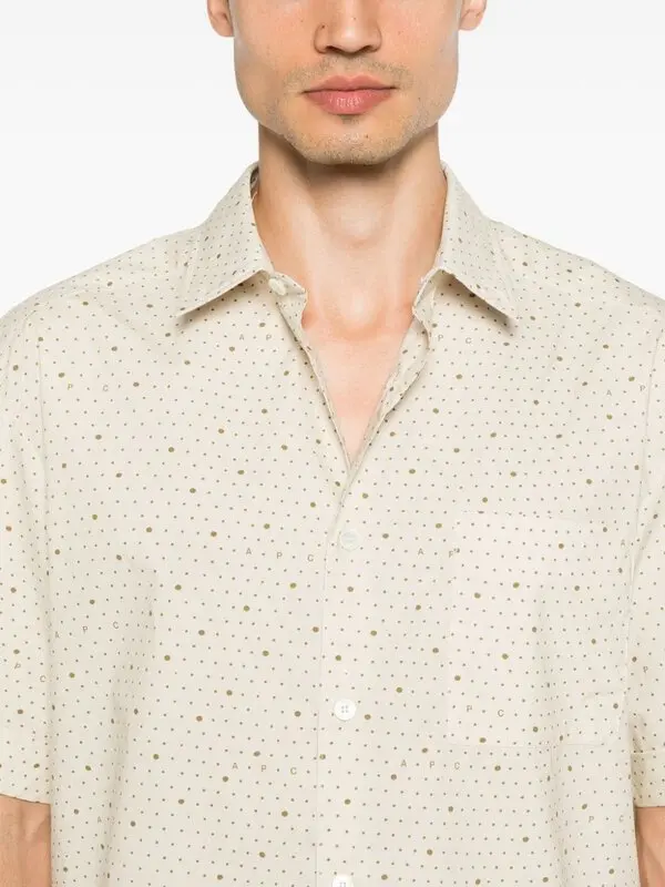 A.p.c. Polka Dot-print Cotton Shirt