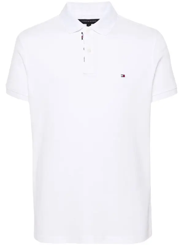 Tommy Hilfiger Logo-embroidered Polo Shirt - White