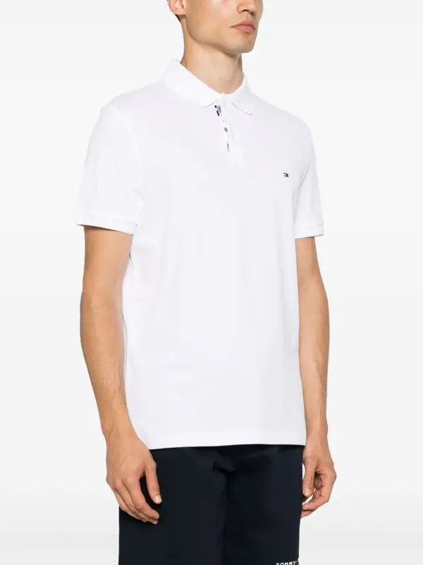 Tommy Hilfiger Logo-embroidered Polo Shirt - White