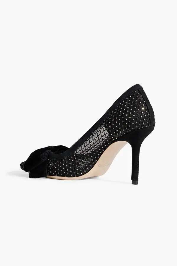 JIMMY CHOO Flaca 50 Crystalembellished Mesh Pumps