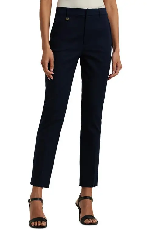 Ralph Lauren Double Faced Stretch Cotton Pants - Lauren Navy