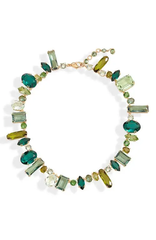SWAROVSKI Gema Crystal Choker Necklace - Green Multicolored