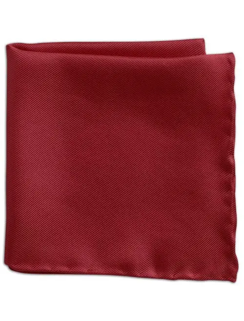 OAK HILL PREMIUM BY DXL Big & Tall Silk Pocket Square - Red