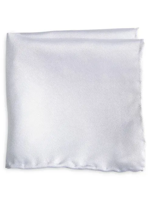 OAK HILL PREMIUM BY DXL Big & Tall Silk Pocket Square - White