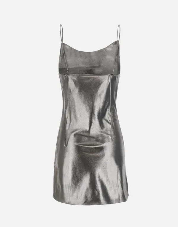 silver mini slip dress Topshop Mini Slip Dress size 4 new with tags silver