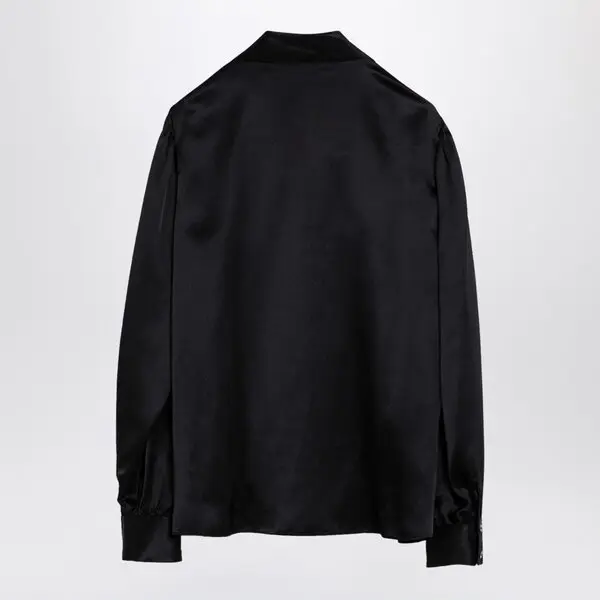 Alessandra Rich Silk Shirt With Bow Detail