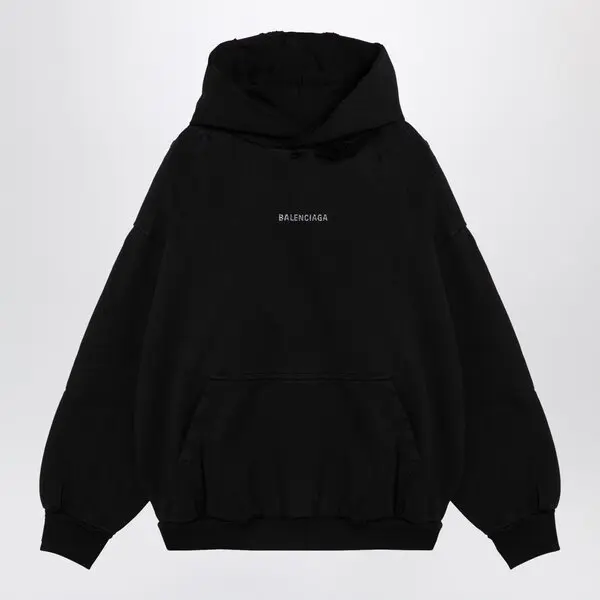 Balenciaga Archetype Fleece Hoodie In Black - 29% Off | Editorialist