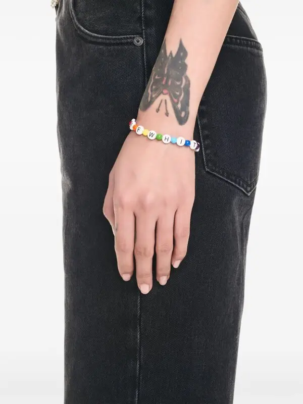 Off-White Logo-print Beaded Bracelet