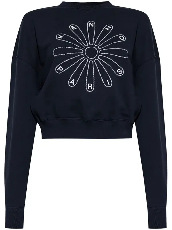 Kenzo Embroidered Logo Sweatshirt - Blue