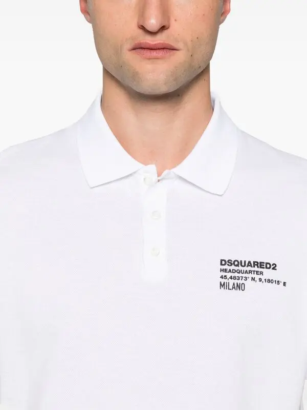 Dsquared2 Logo-print Polo Shirt - White