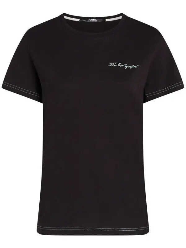 Karl Lagerfeld Logo-embroidered T-shirt