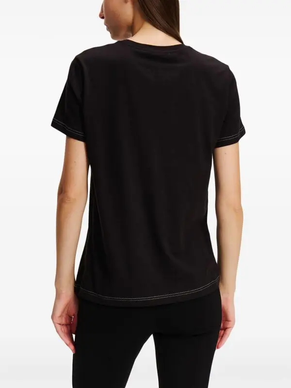 Karl Lagerfeld Logo-embroidered T-shirt