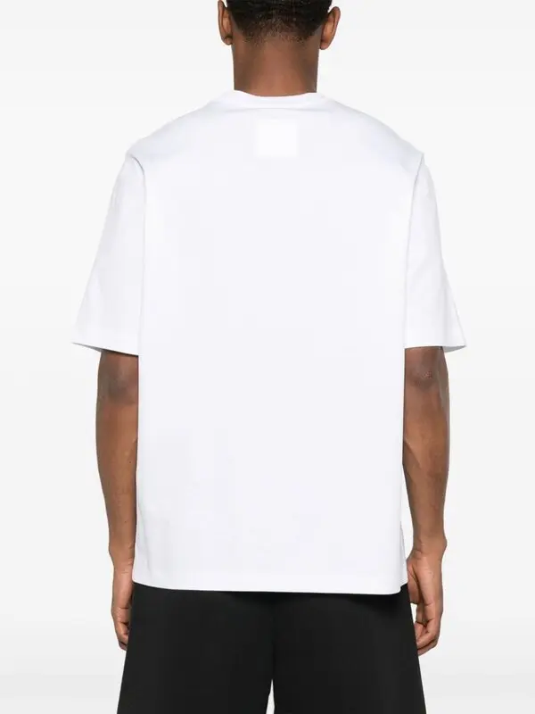 LANVIN Logo-embroidered Cotton T-shirt - White