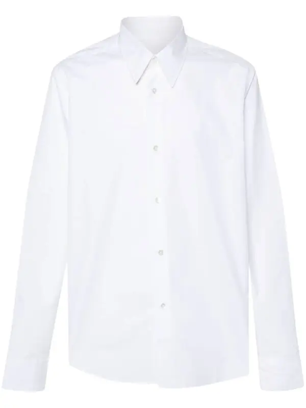 LANVIN Long-sleeve Cotton Shirt - White