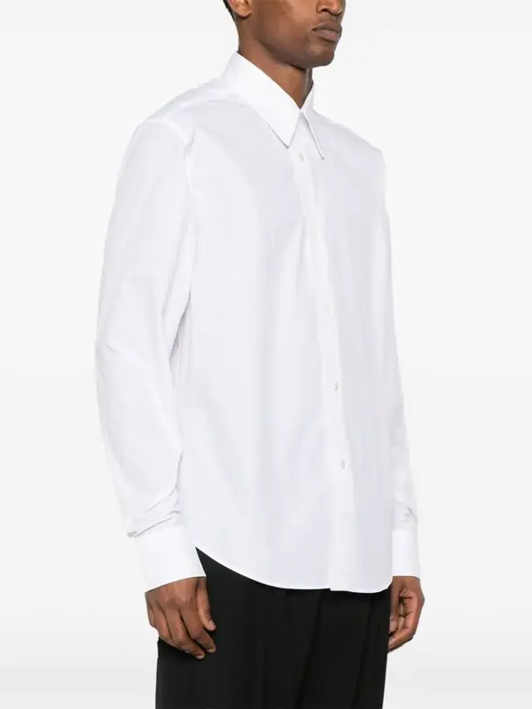 LANVIN Long-sleeve Cotton Shirt - White