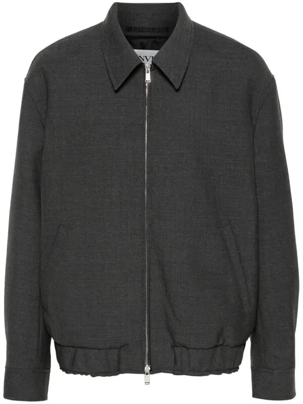 LANVIN Zip-up Wool Jacket - Grey