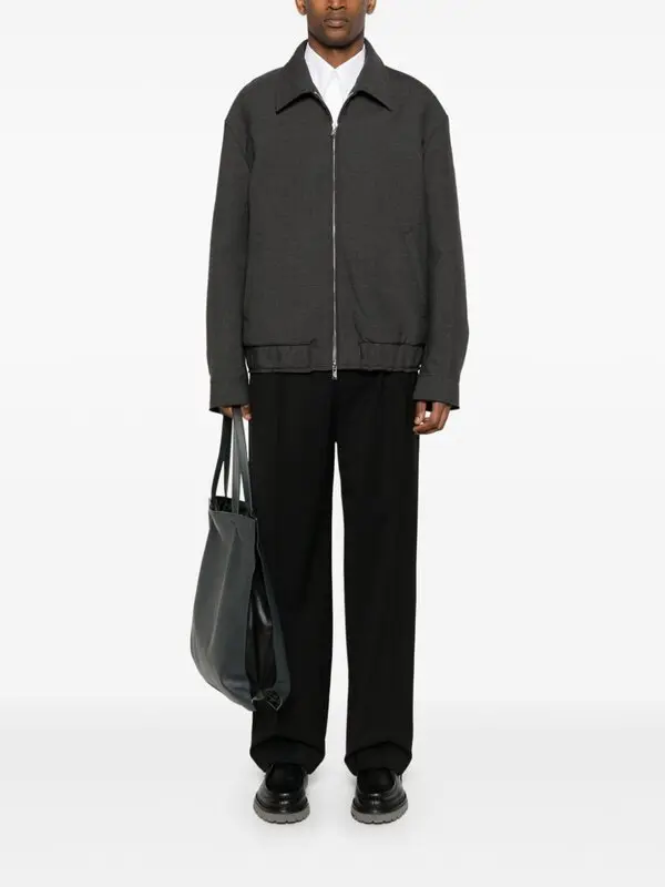 LANVIN Zip-up Wool Jacket - Grey