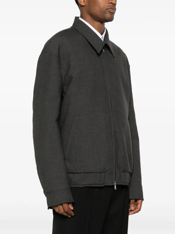 LANVIN Zip-up Wool Jacket - Grey