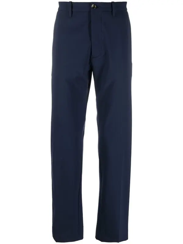 NINE:INTHE:MORNING Straight-leg Wool-blend Trousers - Blue