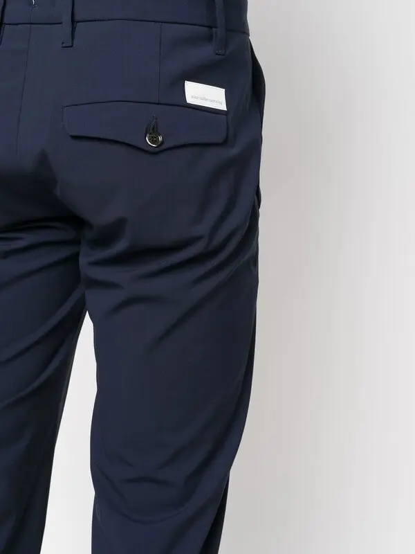 NINE:INTHE:MORNING Straight-leg Wool-blend Trousers - Blue