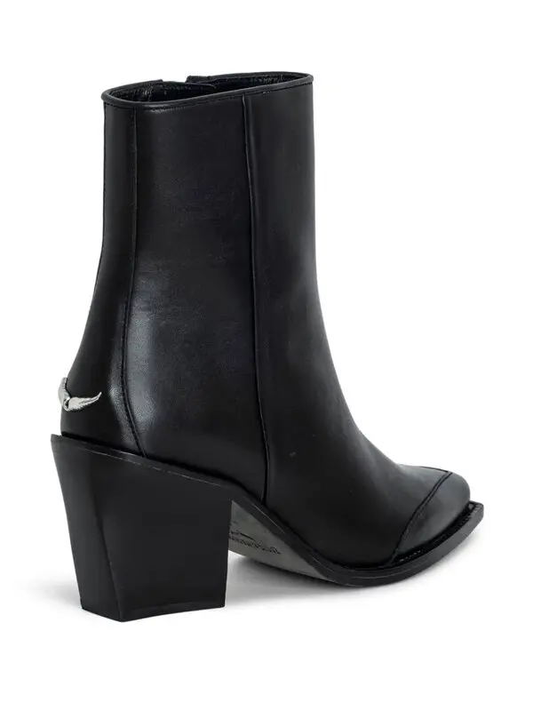 Zadig&Voltaire Cara 70mm Leather Boots - Black