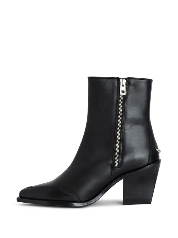 Zadig&Voltaire Cara 70mm Leather Boots - Black