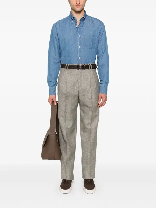 MOORER Rolf Chambray Shirt