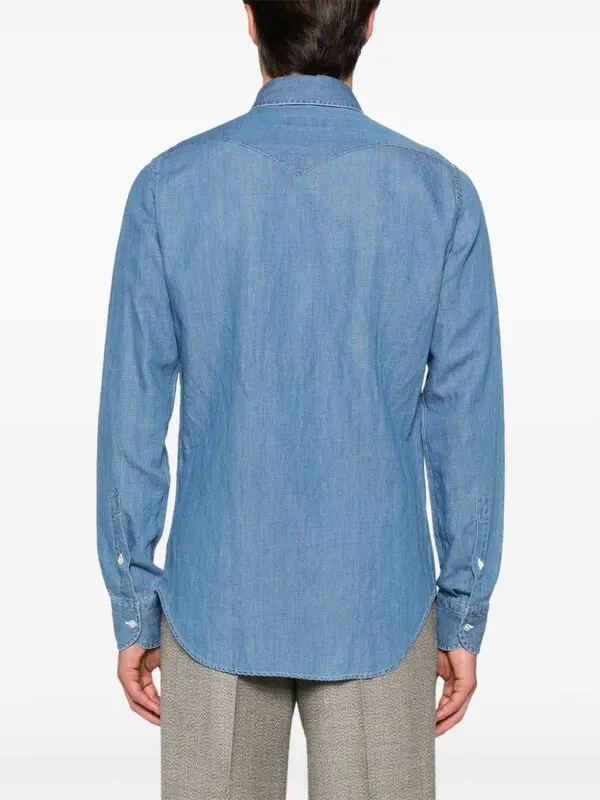 MOORER Rolf Chambray Shirt