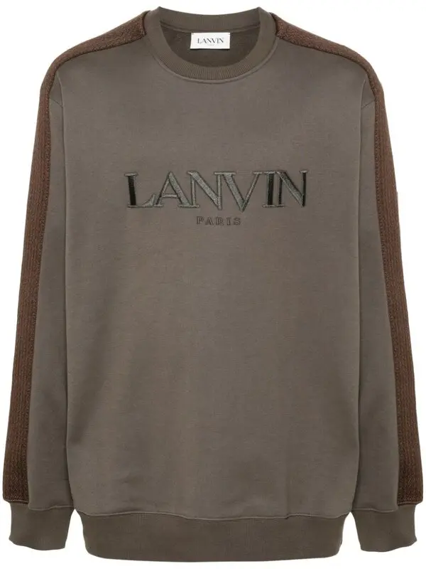 LANVIN Logo Embroidered Sweatshirt - Green